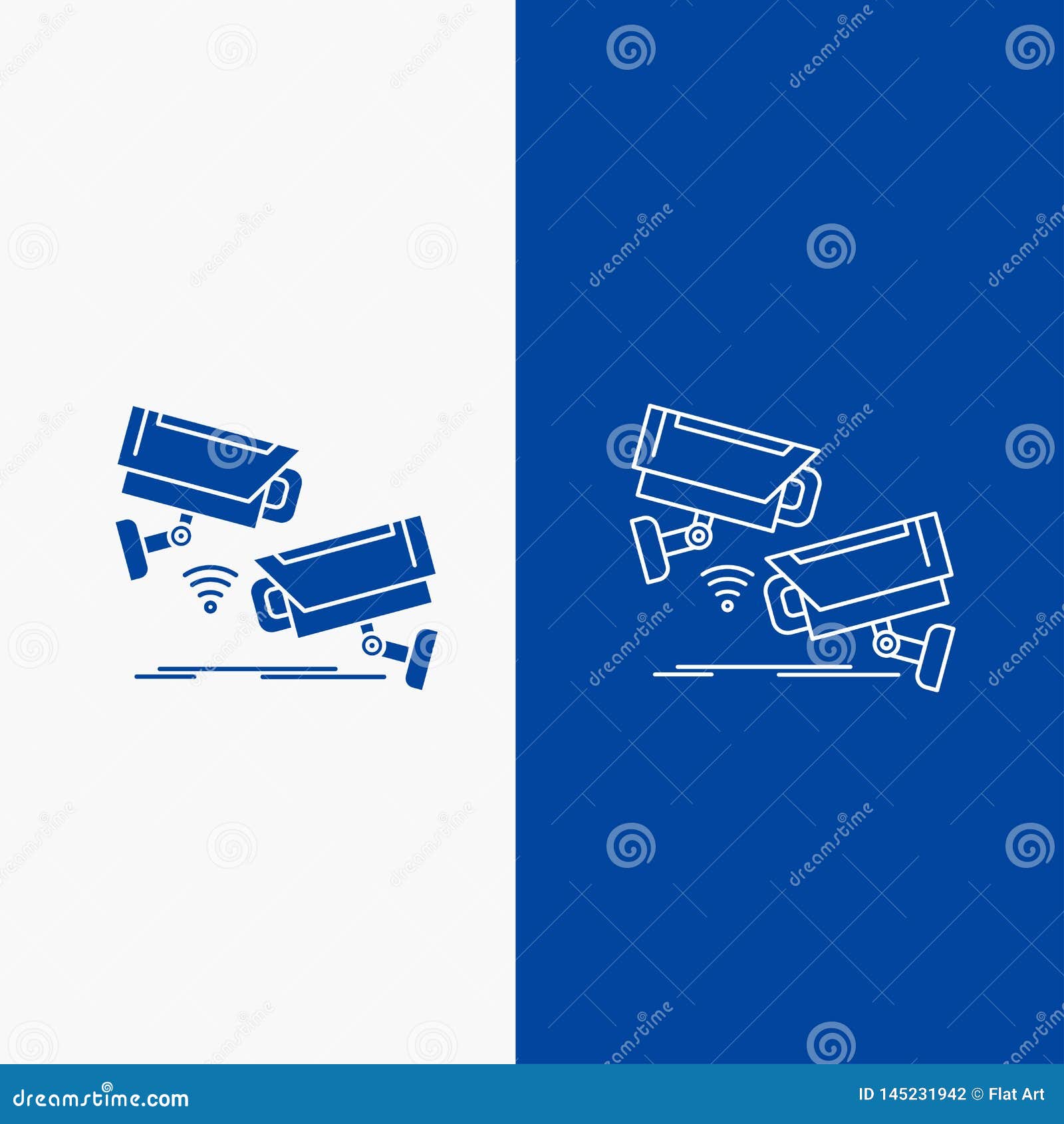 CCTV, Camera, Security, Surveillance, Technology Line and Glyph Web ...