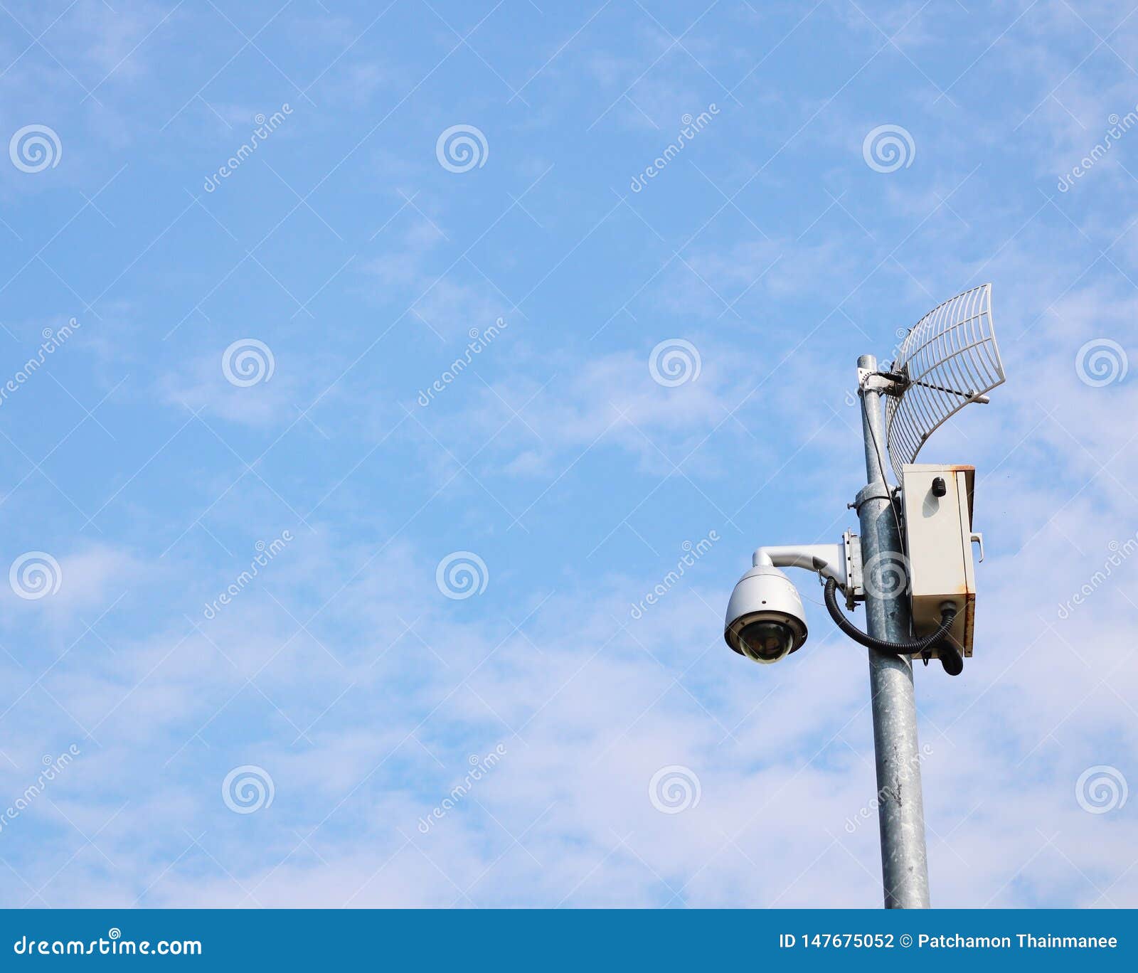 Cctv Camera, Security System, Technology Mounted on Steel Posts Sky ...