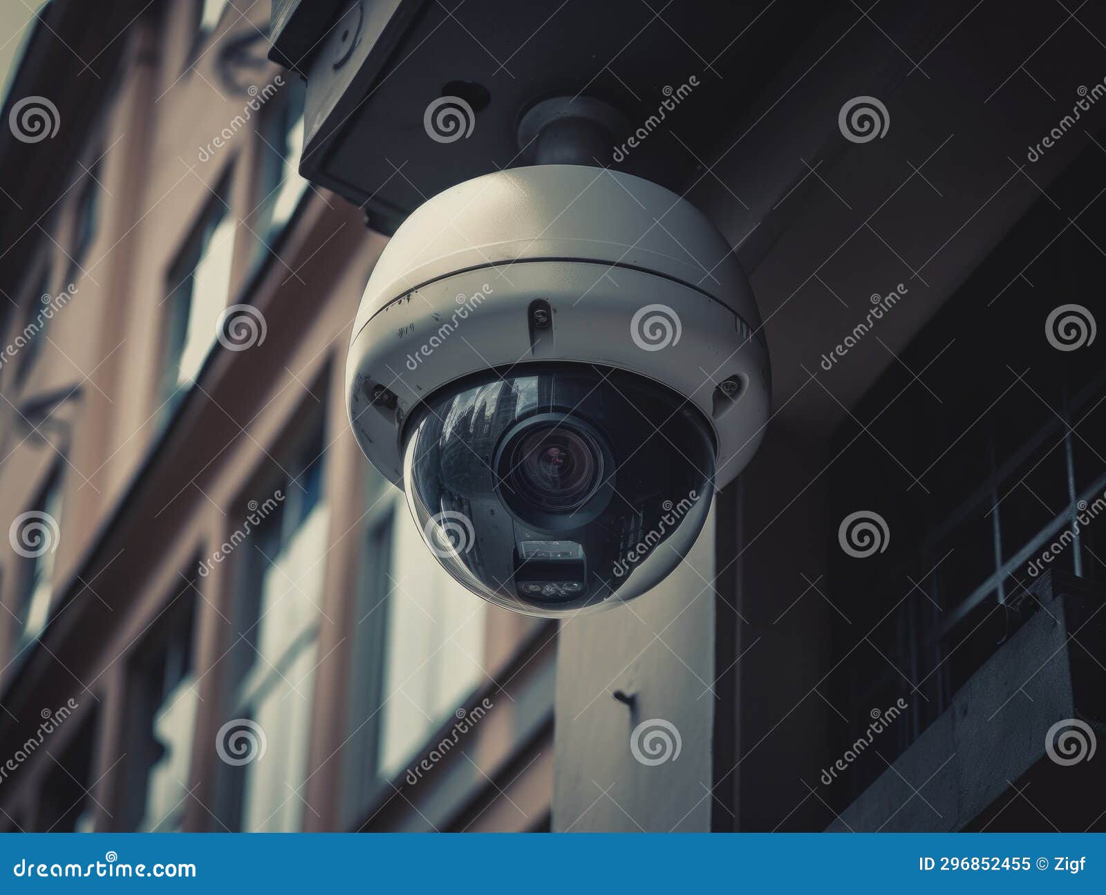 Cctv Camera on the Side of a Building Stock Illustration - Illustration ...