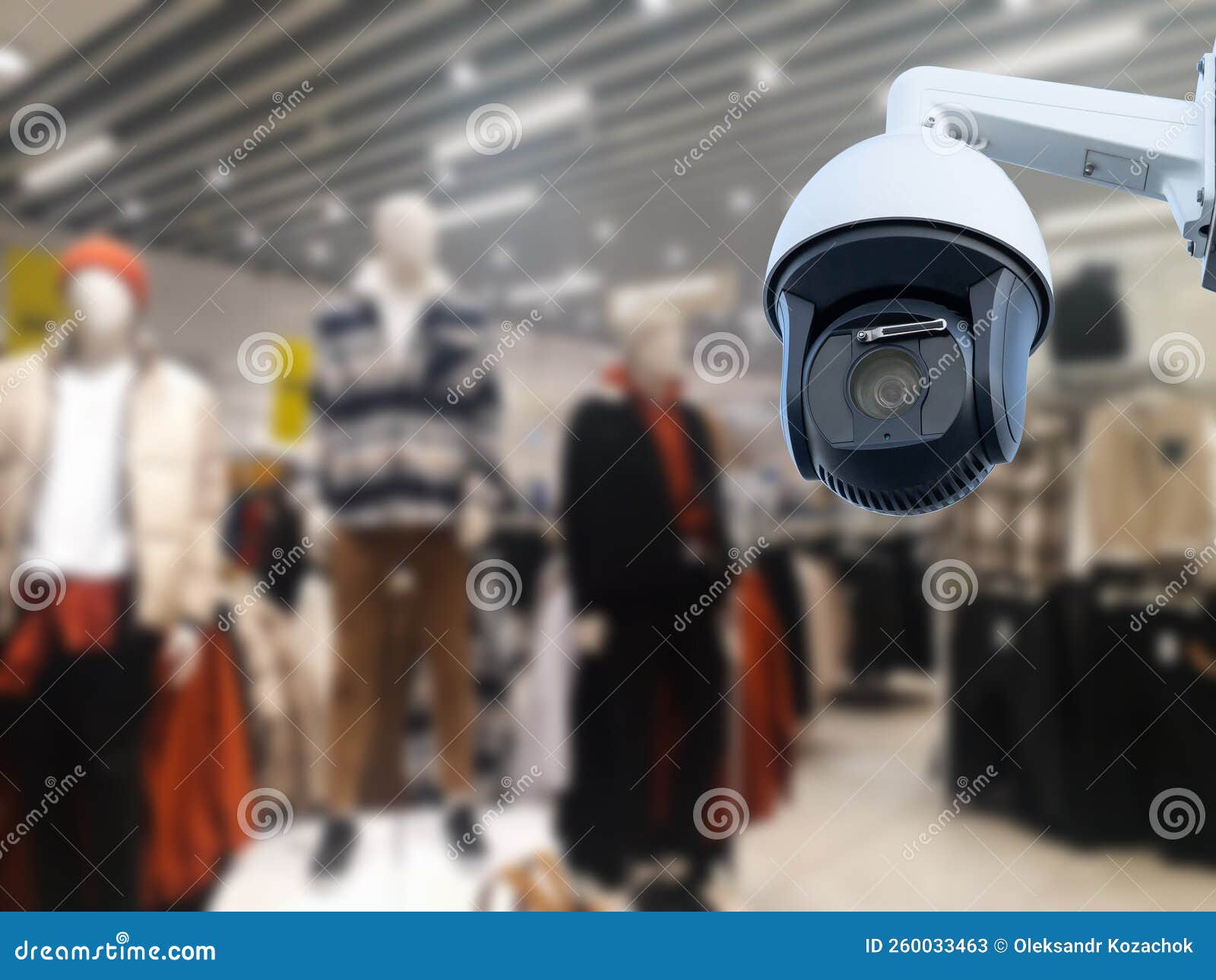CCTV Camera Spy on the Shopping Mall. Stock Image - Image of control ...