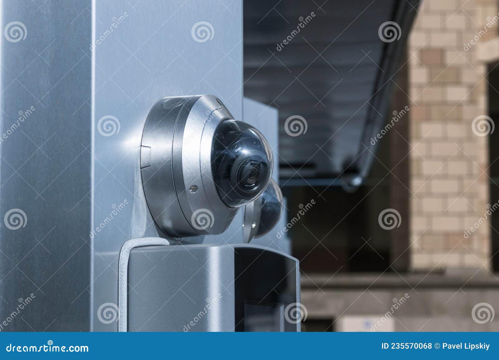CCTV Camera or Surveillance Operating on Building Stock Photo - Image ...