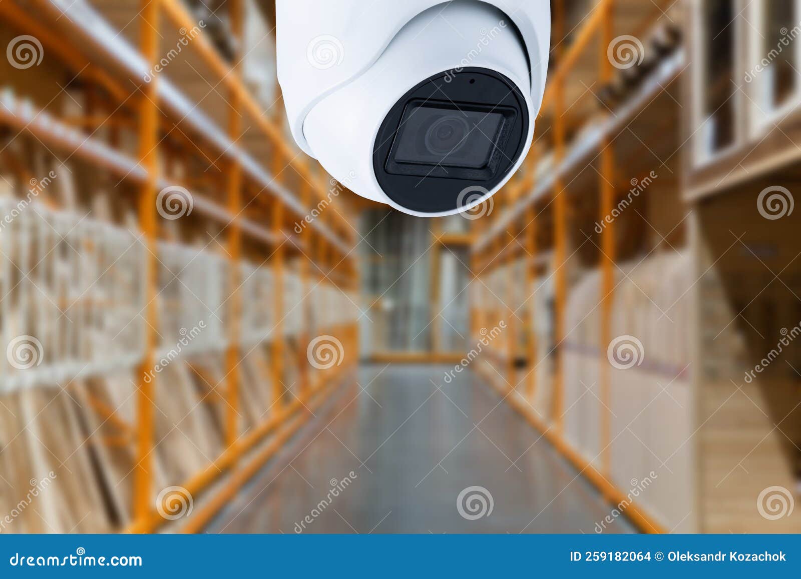 CCTV Camera or Surveillance Operating Inside Industrial Factory. Stock ...