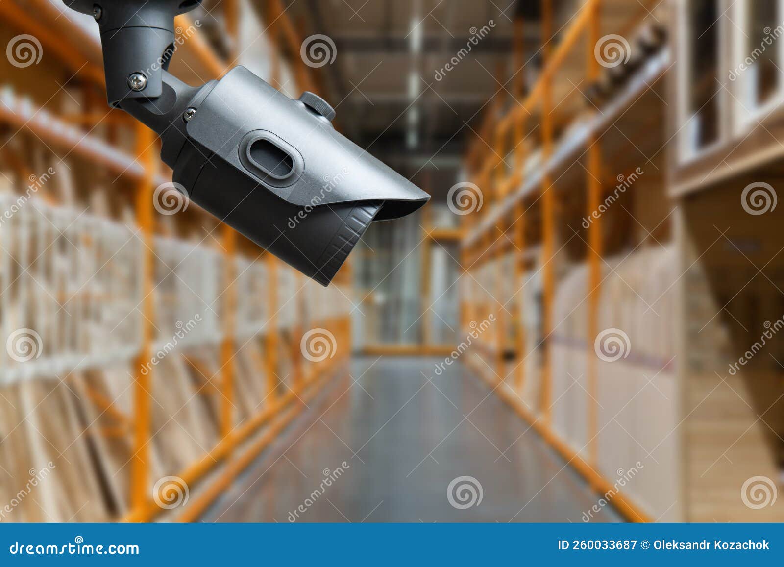 CCTV Camera or Surveillance Operating Inside Industrial Factory. Stock ...