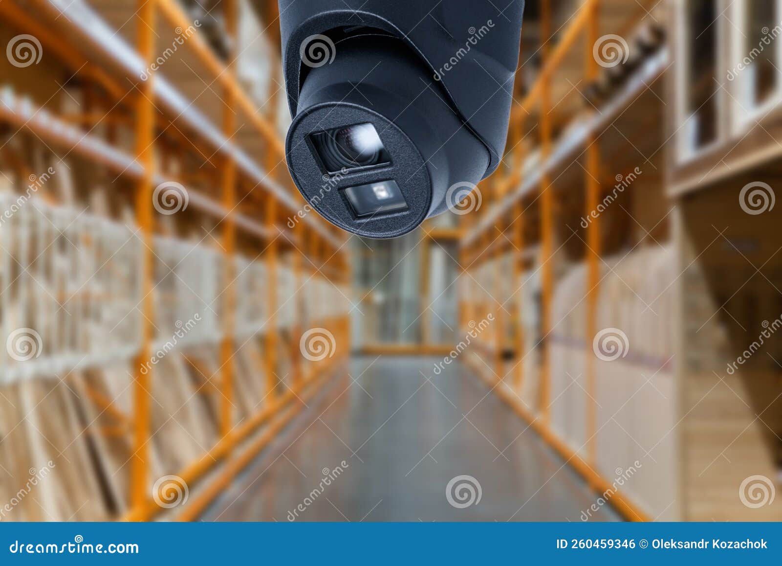 CCTV Camera or Surveillance Operating Inside Industrial Factory. Stock ...