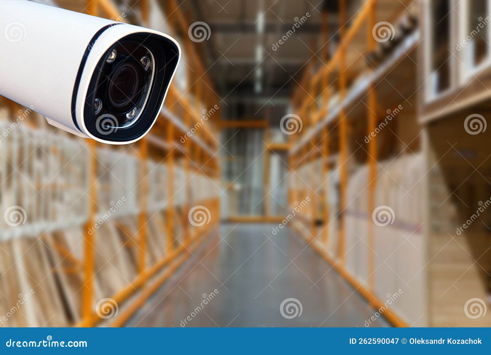 CCTV Camera or Surveillance Operating Inside Industrial Factory. Stock ...