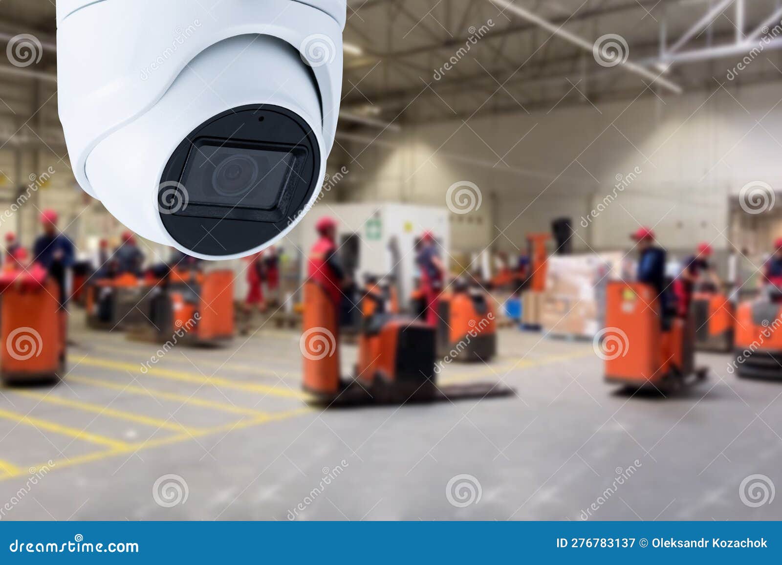 CCTV Camera or Surveillance Operating Inside Industrial Factory. Stock ...
