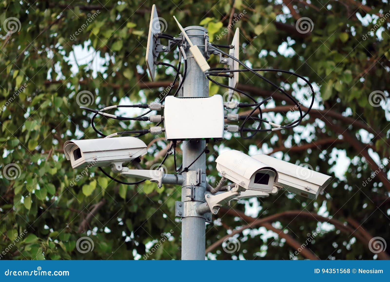 CCTV Camera or Surveillance Operating Stock Photo - Image of protect ...