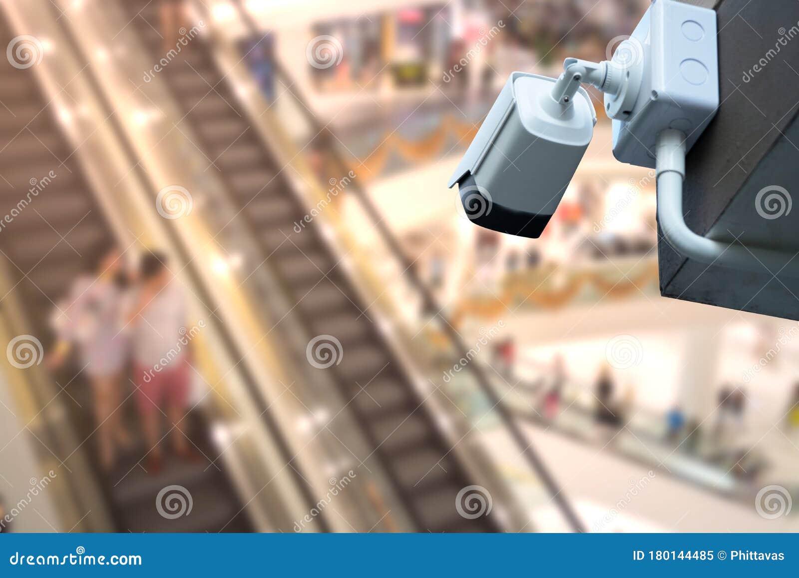 CCTV Camera System Operating Inside a Station or Department Store Stock ...