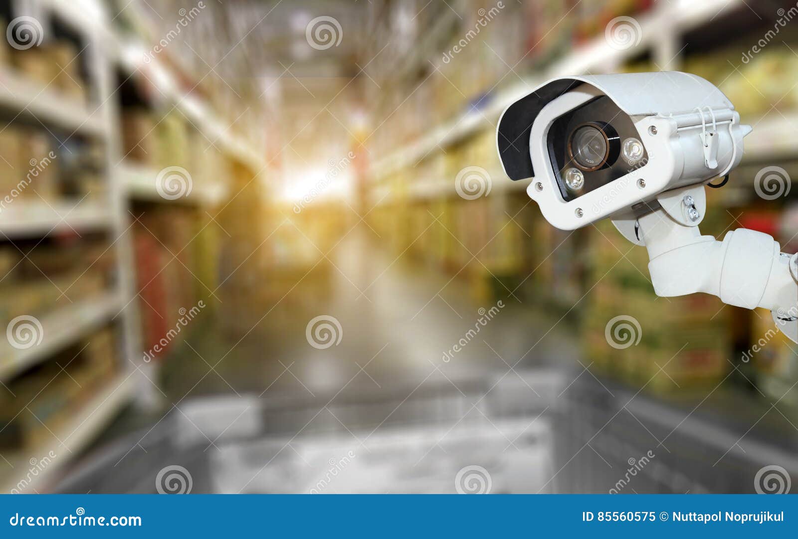 CCTV Camera System Security in Shopping Mall Supermarket Blur Ba Stock ...