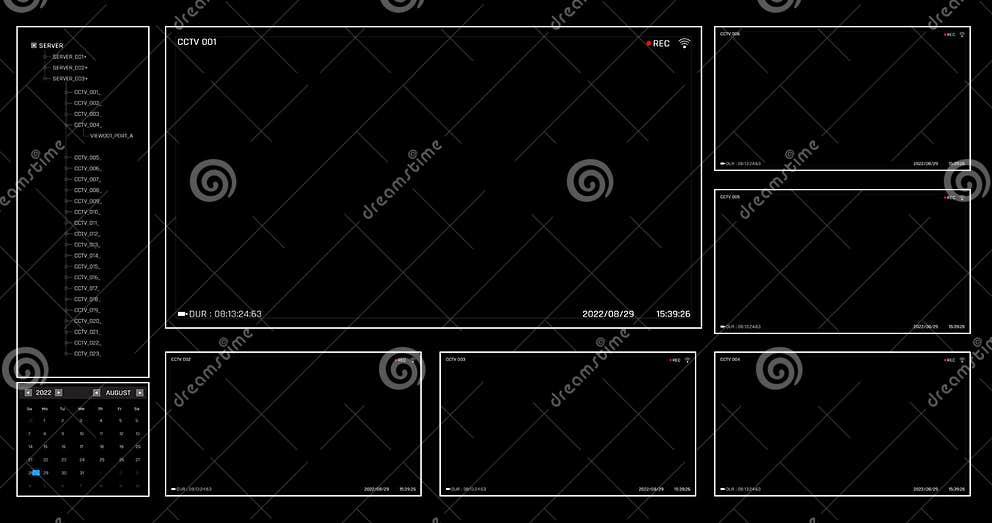 CCTV Camera User Interface Surveillance 004 Stock Vector - Illustration ...