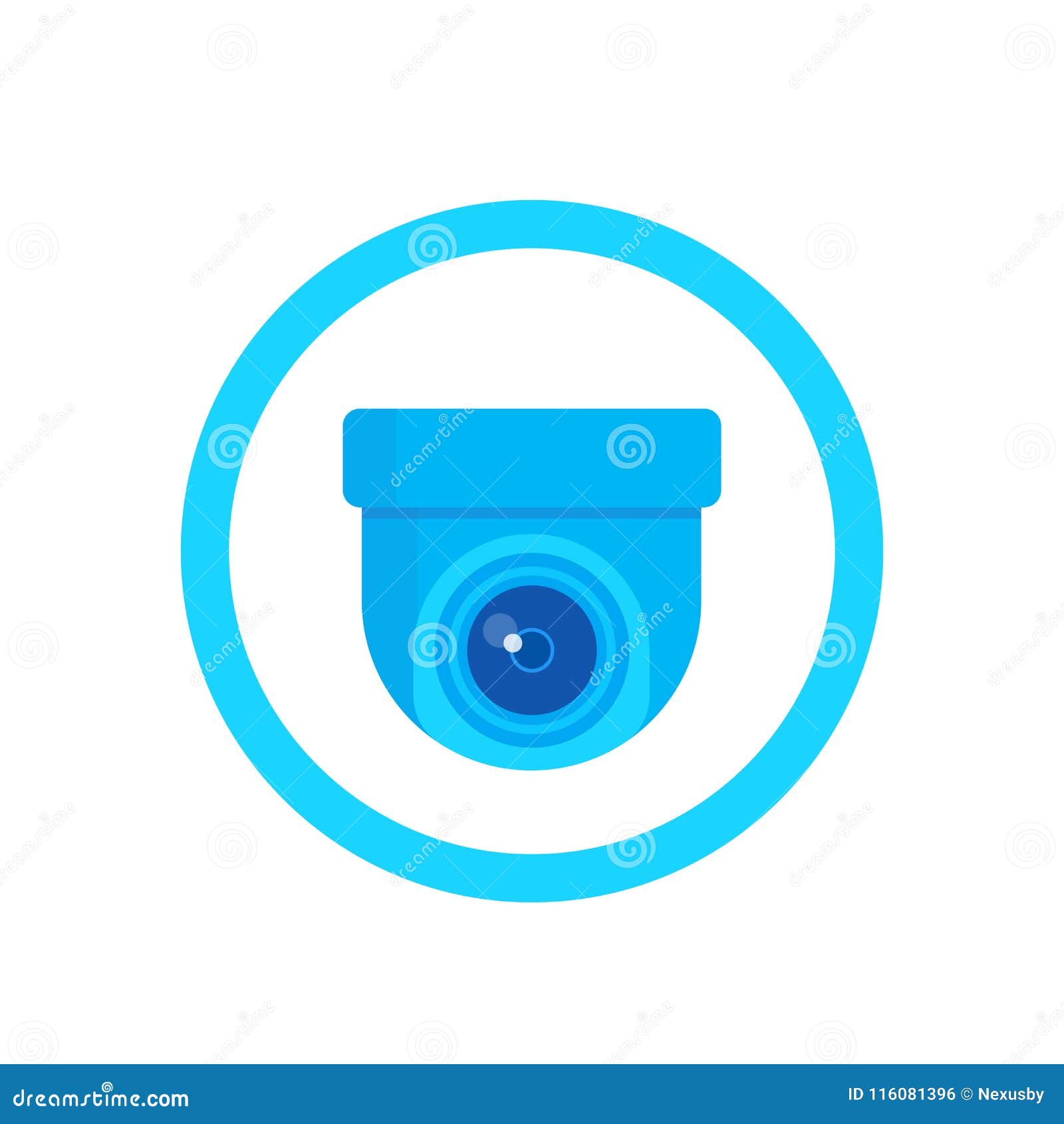 Cctv Camera Vector Icon on White Stock Vector - Illustration of ...