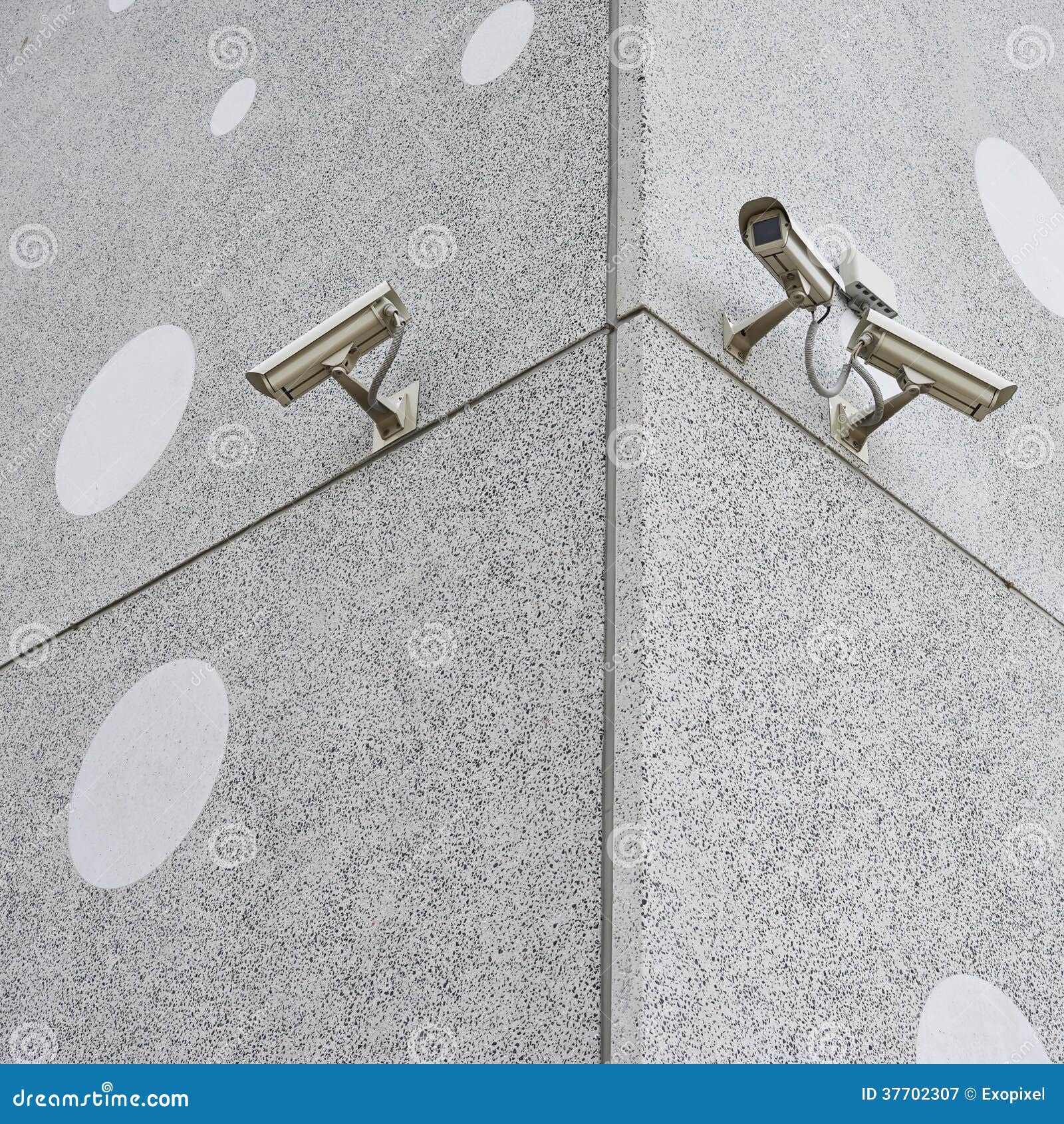 CCTV camera on the wall stock image. Image of guard, detection - 37702307