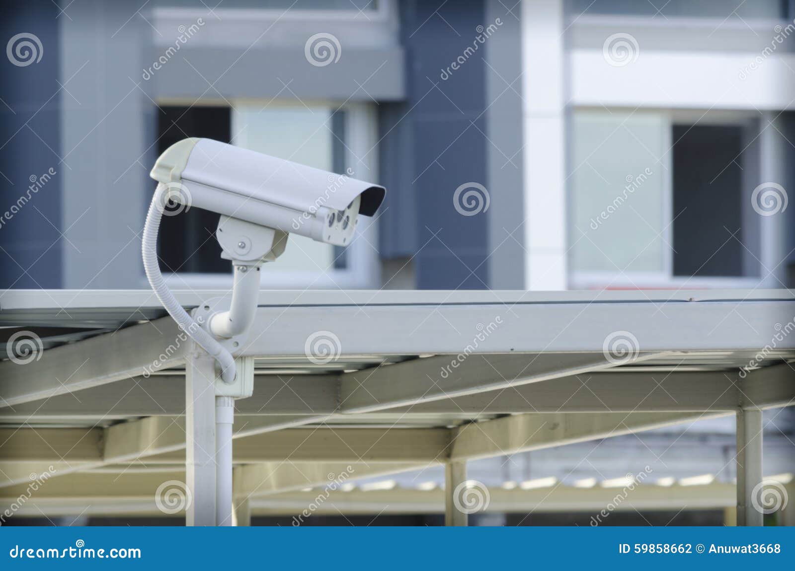 Cctv Camera Was Installed Corridor Observation Car Stock Photos - Free ...