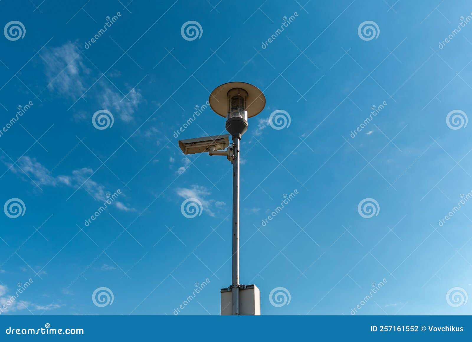 CCTV Cameras Against the Blue Sky. Designed for Visual Control or ... CCTV Cameras Against the Blue Sky. Designed for Visual Control or ...