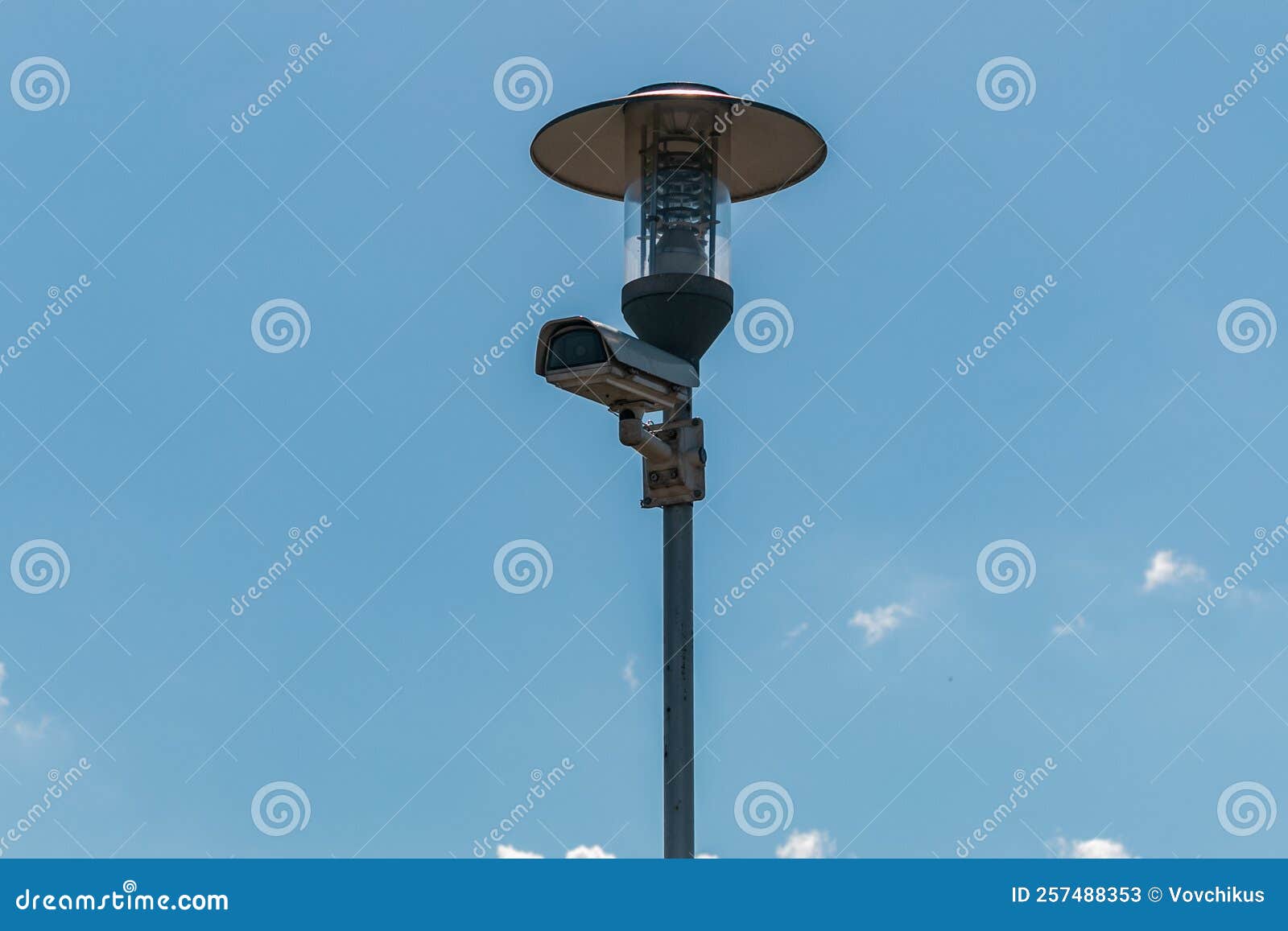 CCTV Cameras Against the Blue Sky. Designed for Visual Control or ... CCTV Cameras Against the Blue Sky. Designed for Visual Control or ...