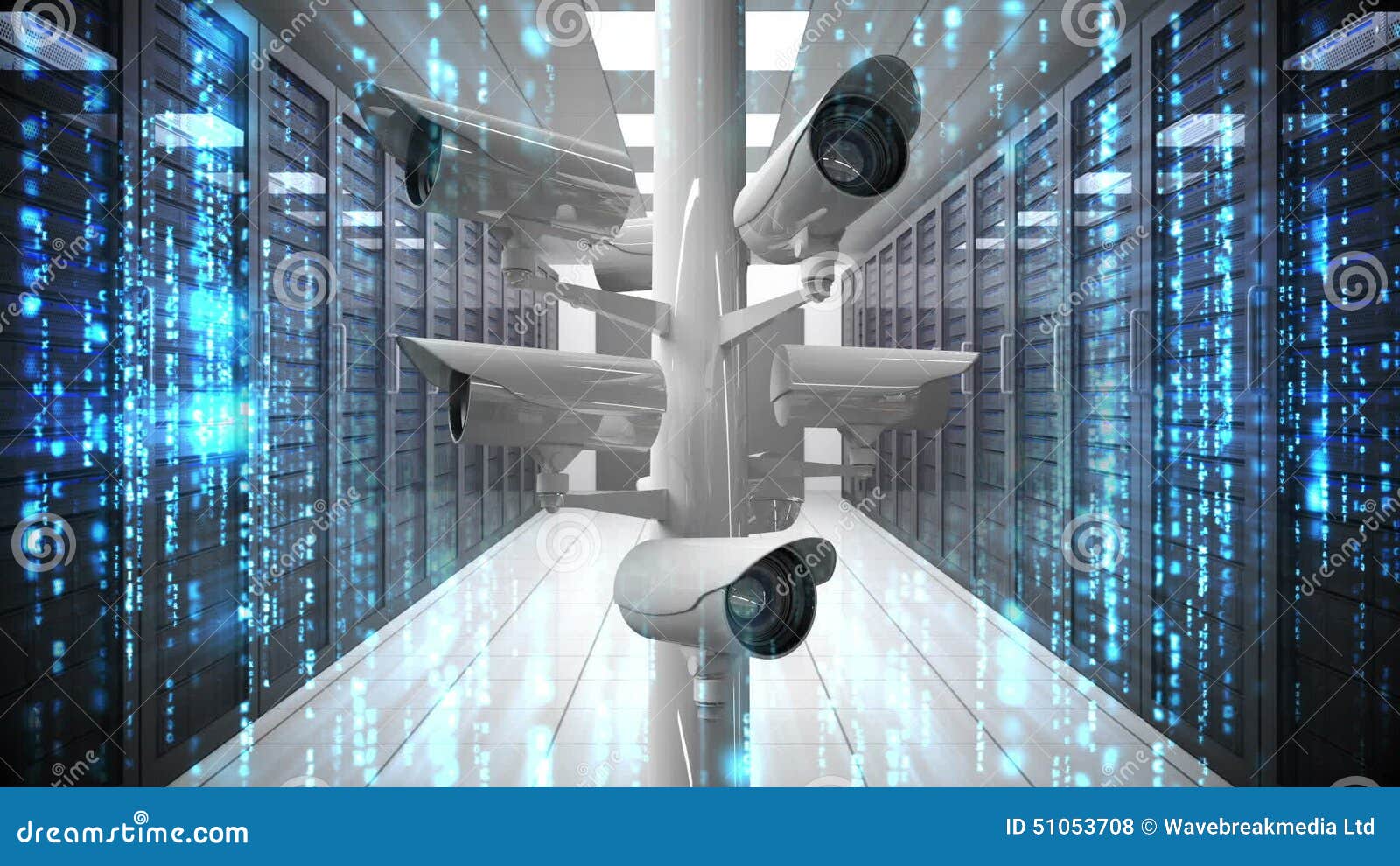 CCTV Cameras in Data Center Stock Footage - Video of watching, network ...