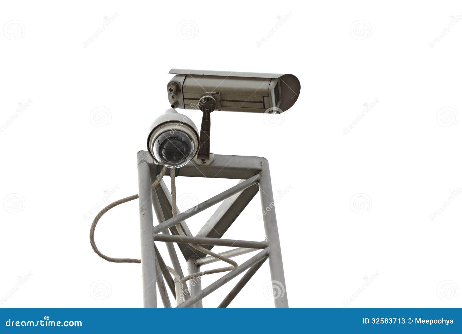 CCTV Cameras Installed in Box Set. Stock Image - Image of cameras, time ...
