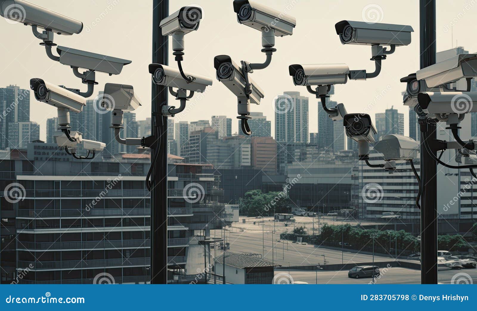 CCTV Cameras Keep an Eye on City Safety and Security Creating Using ...