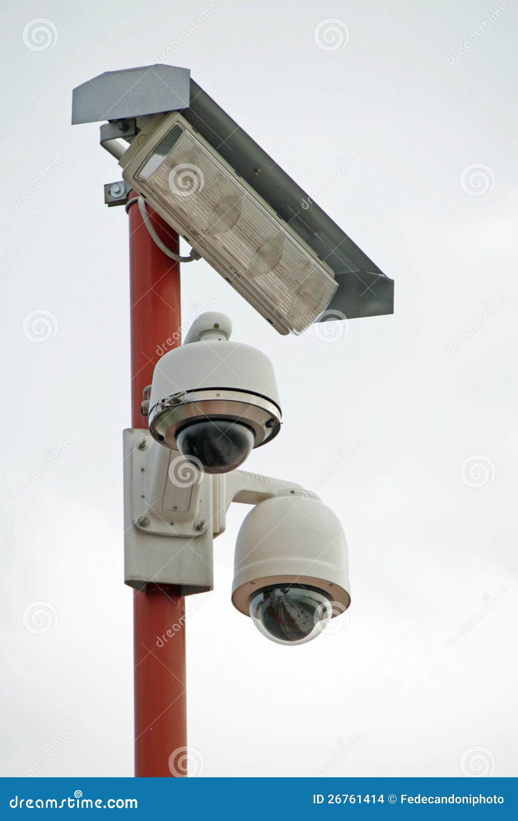 CCTV Cameras and Lighting Lamp Stock Photo - Image of circuit ...