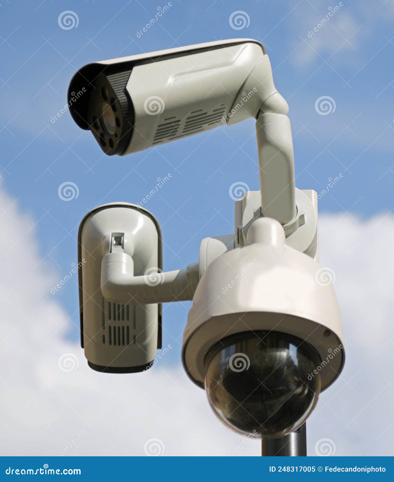 CCTV Cameras for Police Surveillance of the City Stock Image - Image of ...