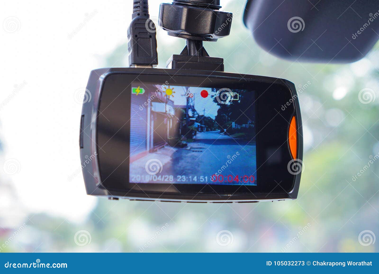 CCTV Car Camera for Safety on the Road. Camera Recoder Stock Image ...