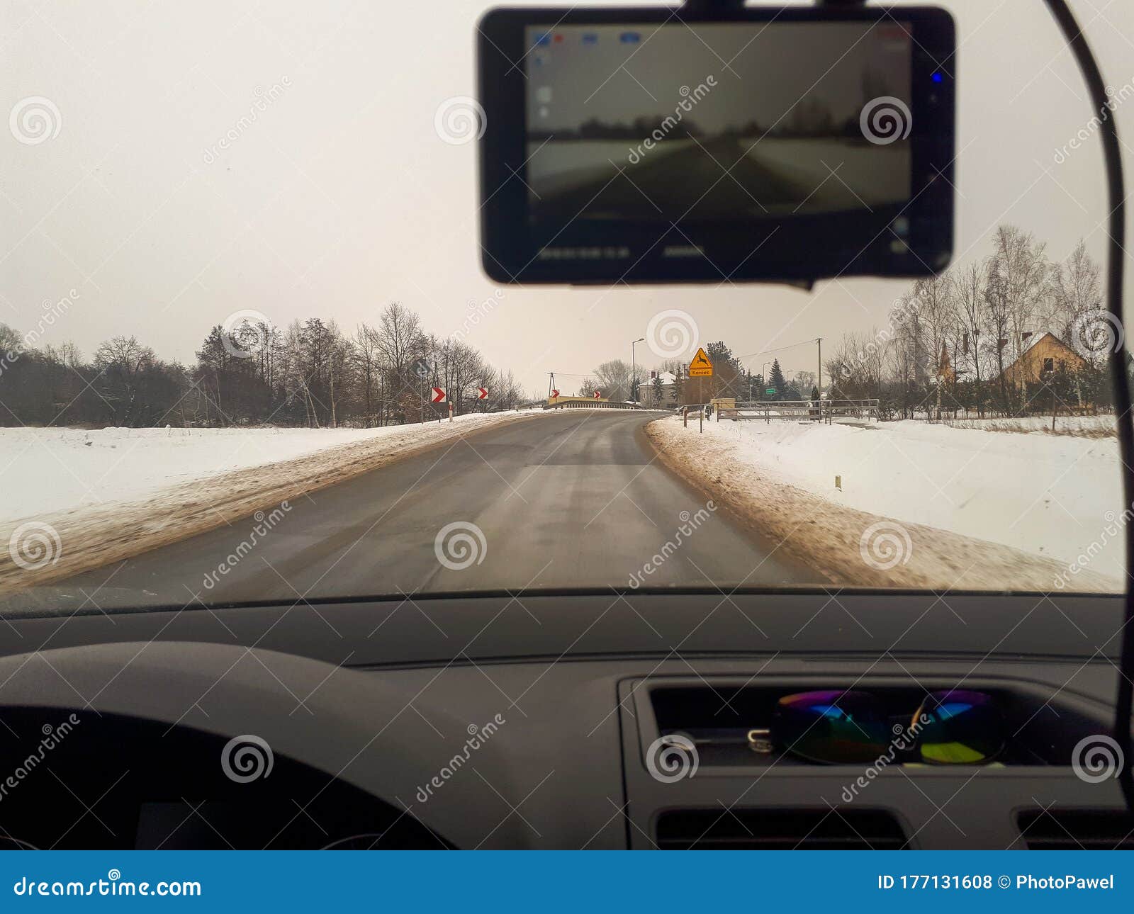 CCTV Car Camera for Safety on Car Window Stock Photo - Image of object ...