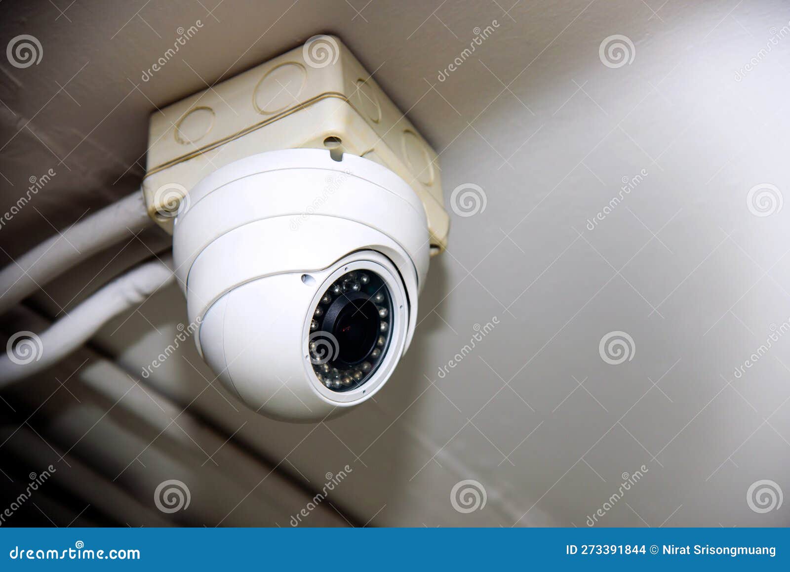 CCTV on the Ceiling of the Office Building Building Security System ...