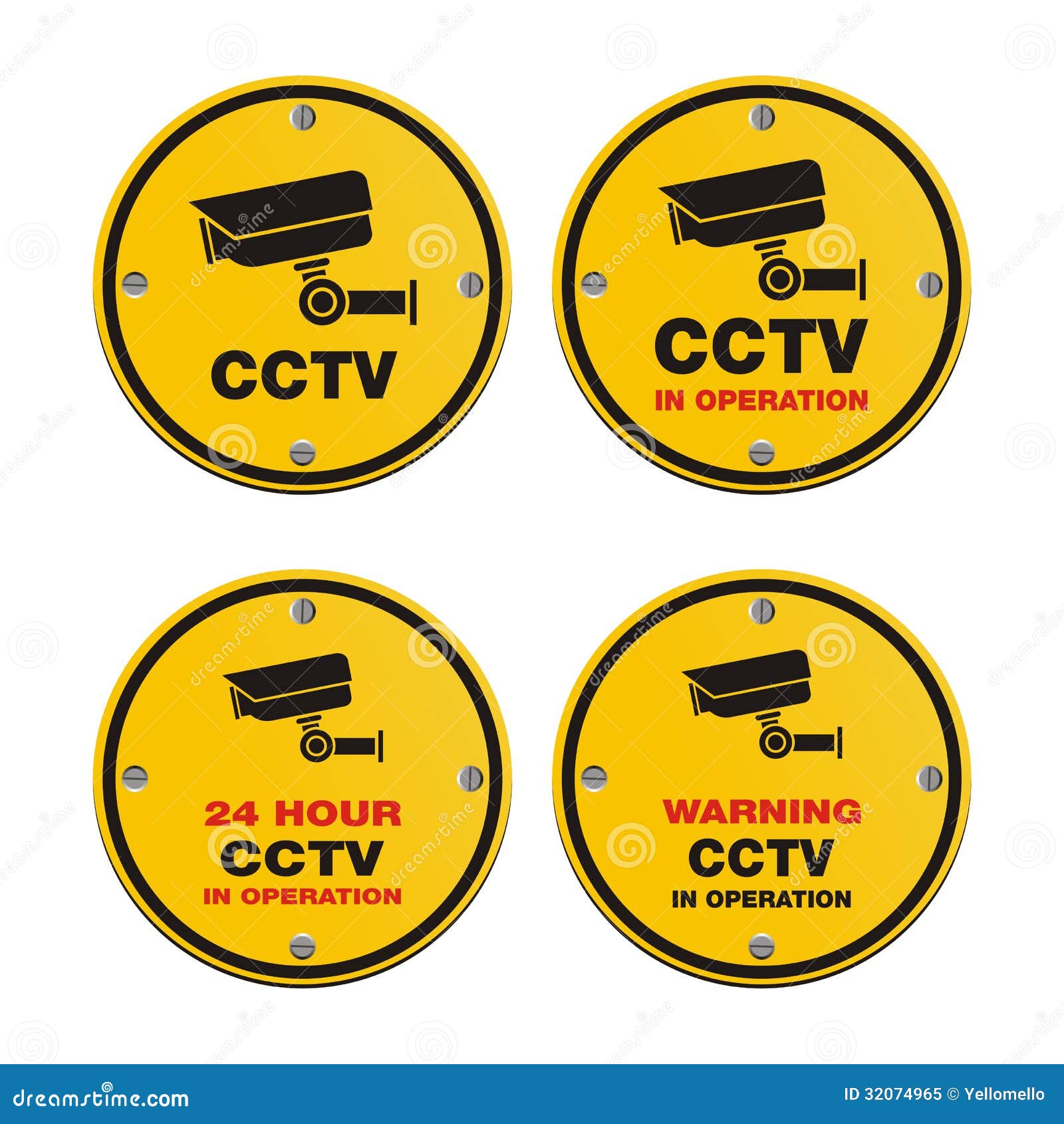 CCTV circle sign stock vector. Illustration of secure - 32074965