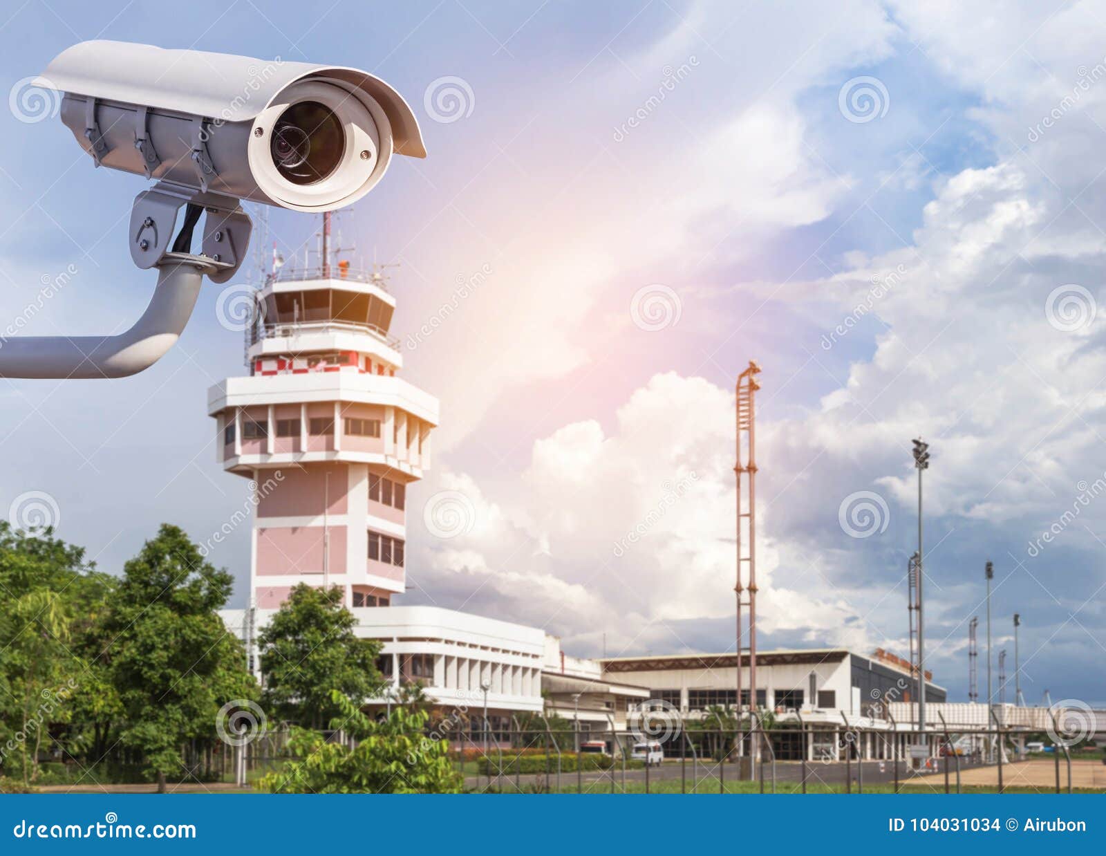 CCTV or Closed Circuit Television Security System Operating at Airport ...