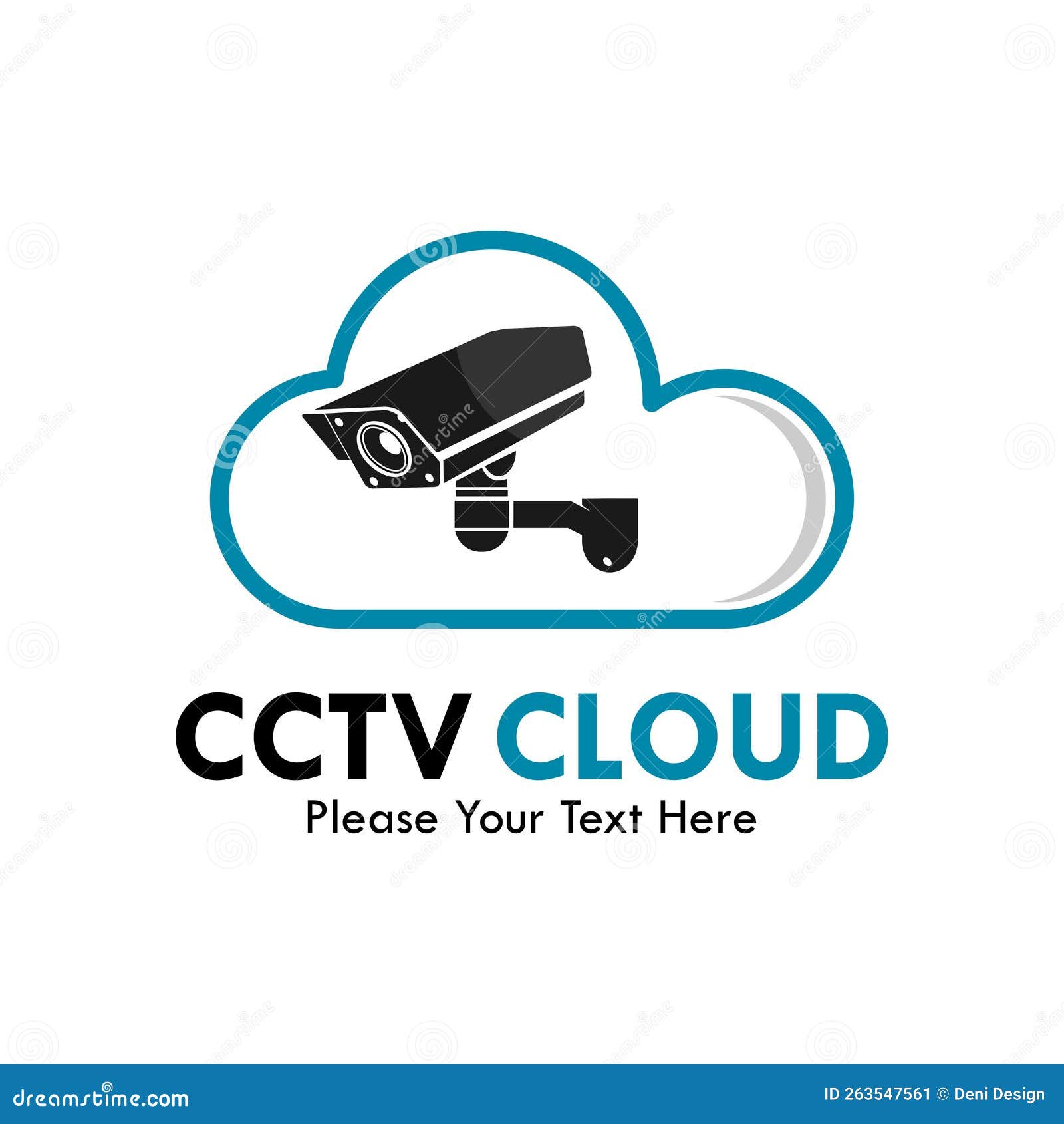CCTV cloud logo t stock vector. Illustration of template - 263547561