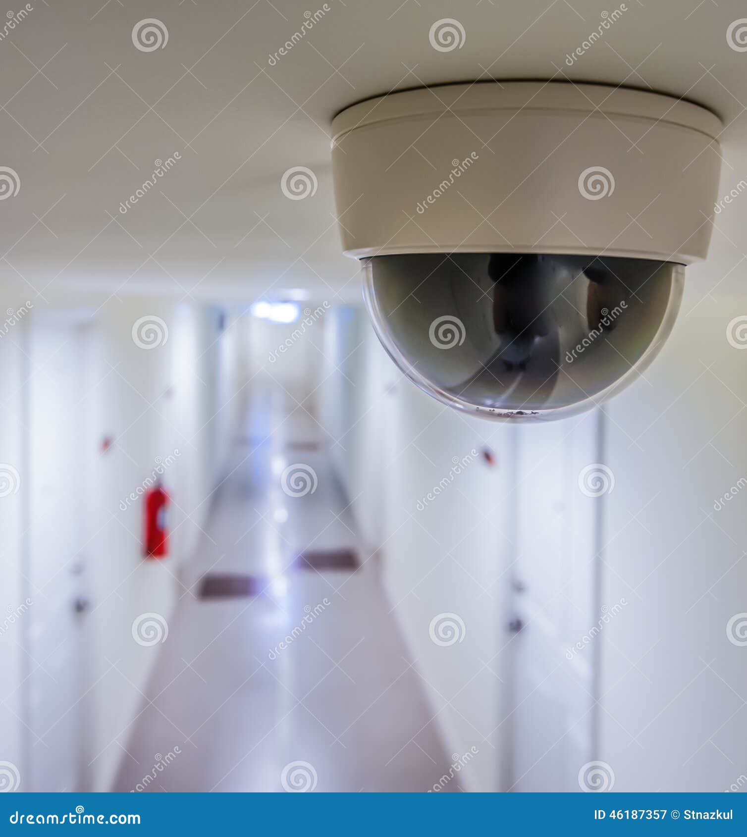 CCTV in Condominiun in Front of Rooms Stock Image - Image of front ...