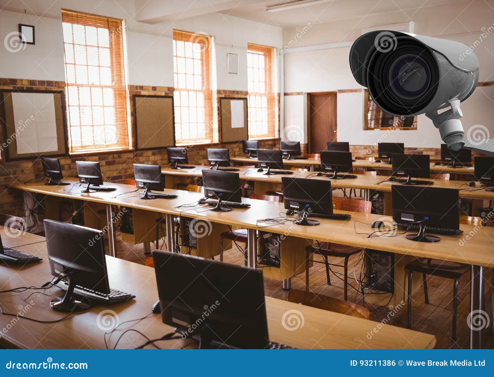 CCTV Control a Computer Classroom Stock Photo - Image of people ...