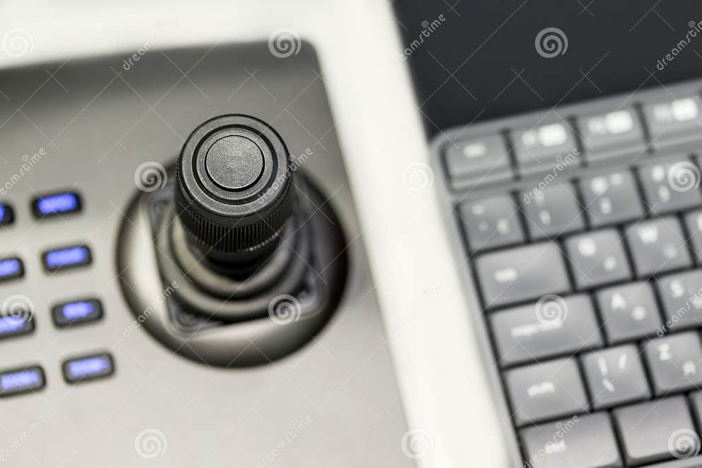 CCTV Control Panel. Surveillance Camera Navigation Panel. Joystick and ...