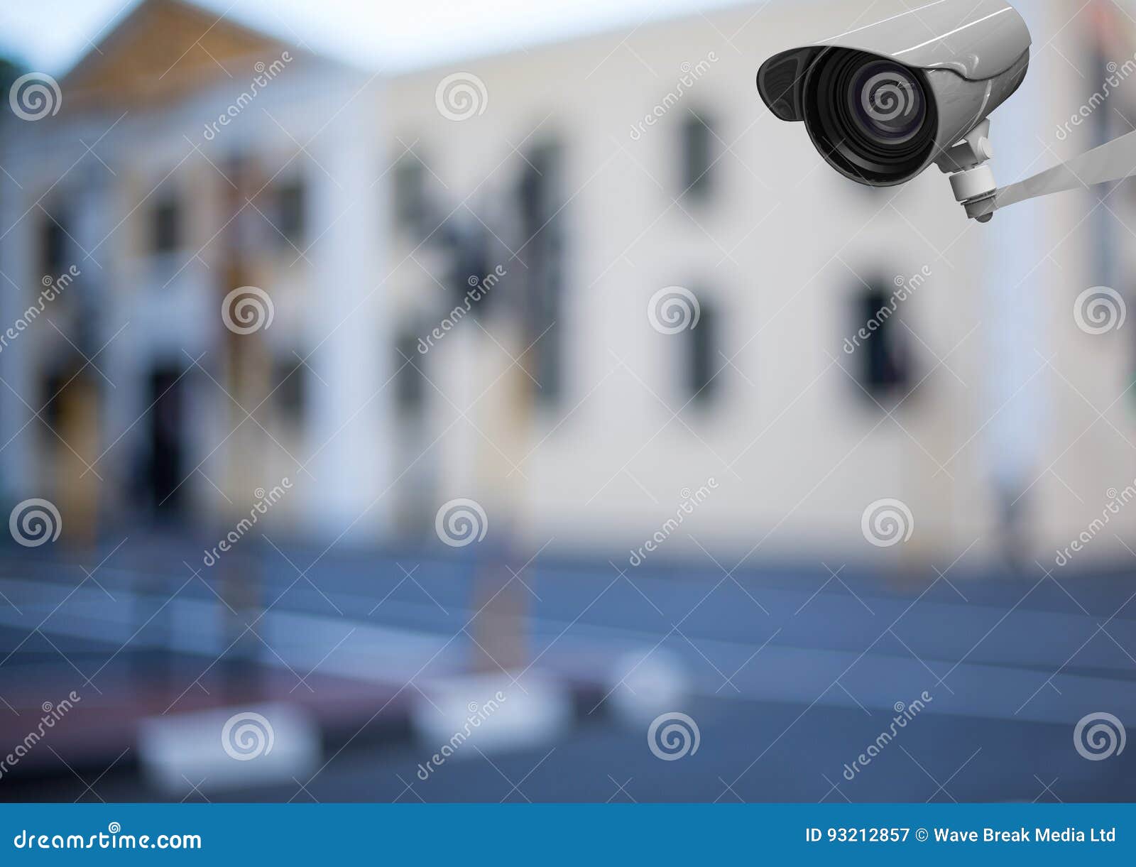 Cctv in Front of a Building (blurred) Stock Image - Image of concrete ...
