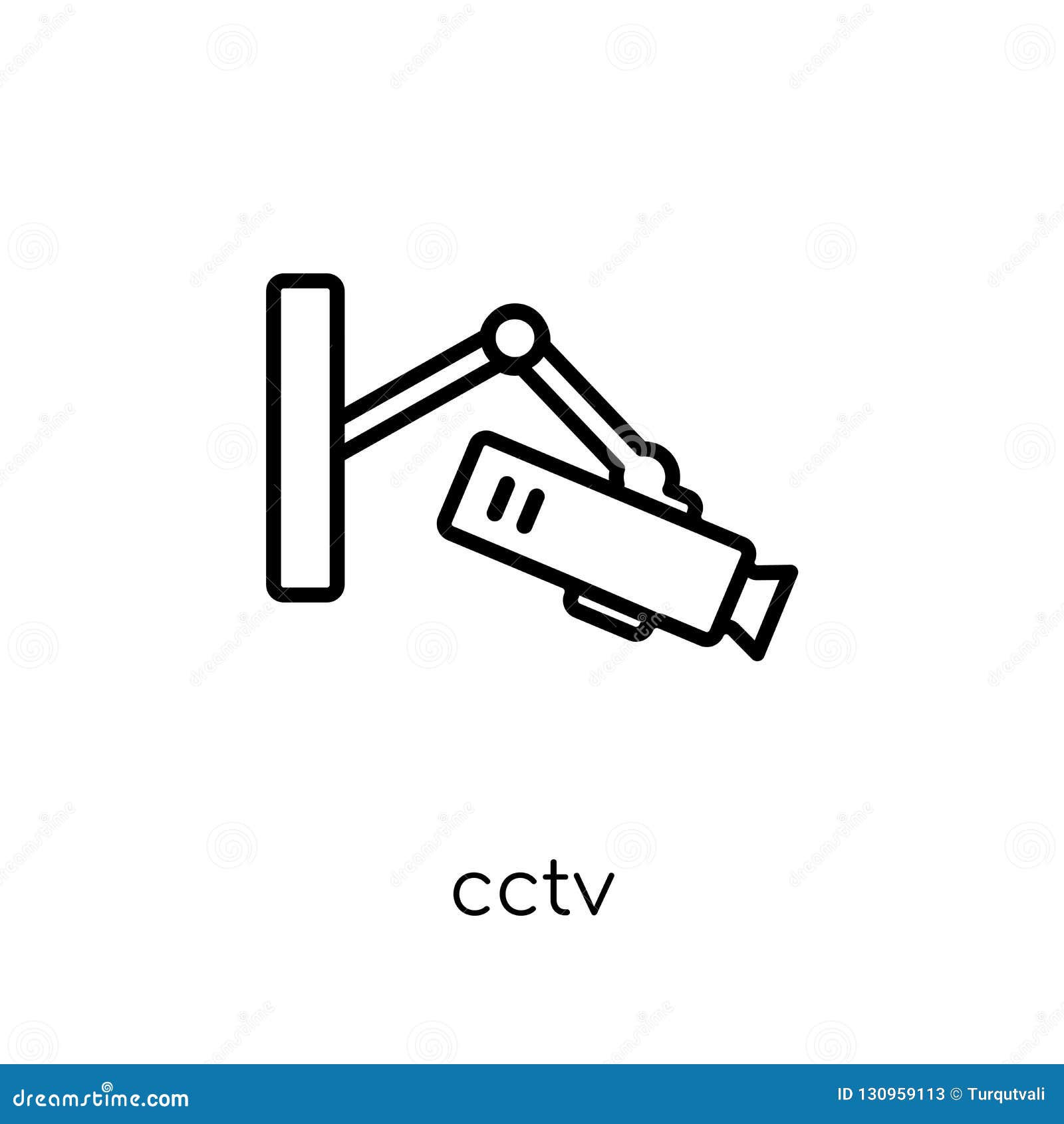 Cctv Icon. Trendy Modern Flat Linear Vector Cctv Icon on White B Stock ...