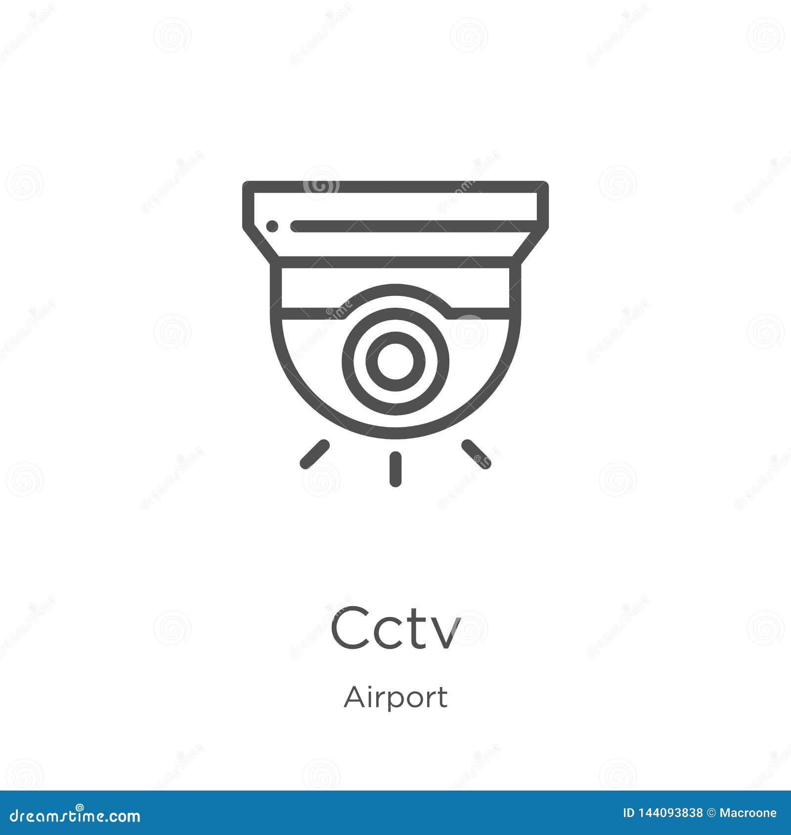 Cctv Icon Vector from Airport Collection. Thin Line Cctv Outline Icon ...