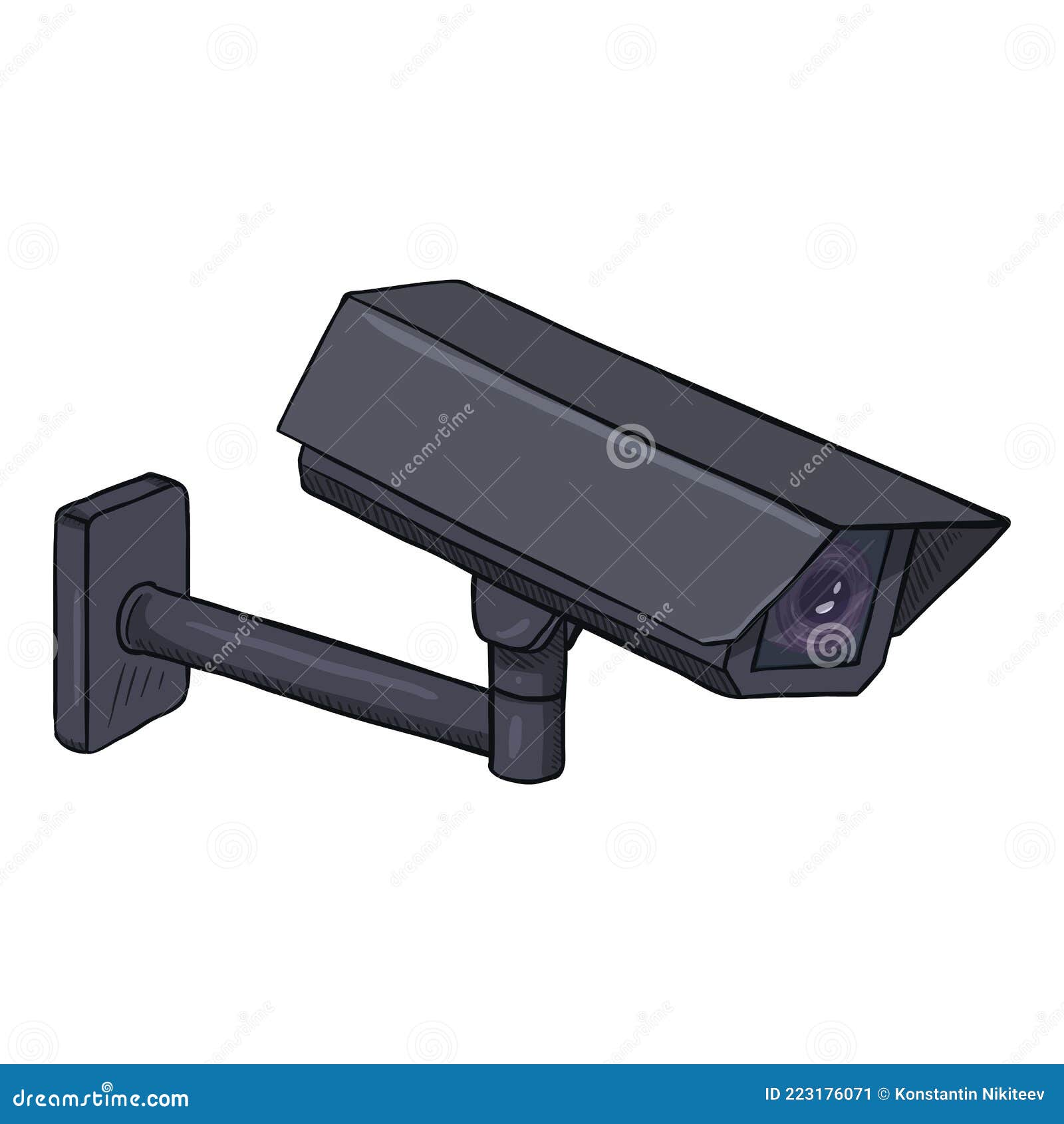 Cartoon Cctv Cameras Set. Isolated Surveillance Camera, Home Watching ...