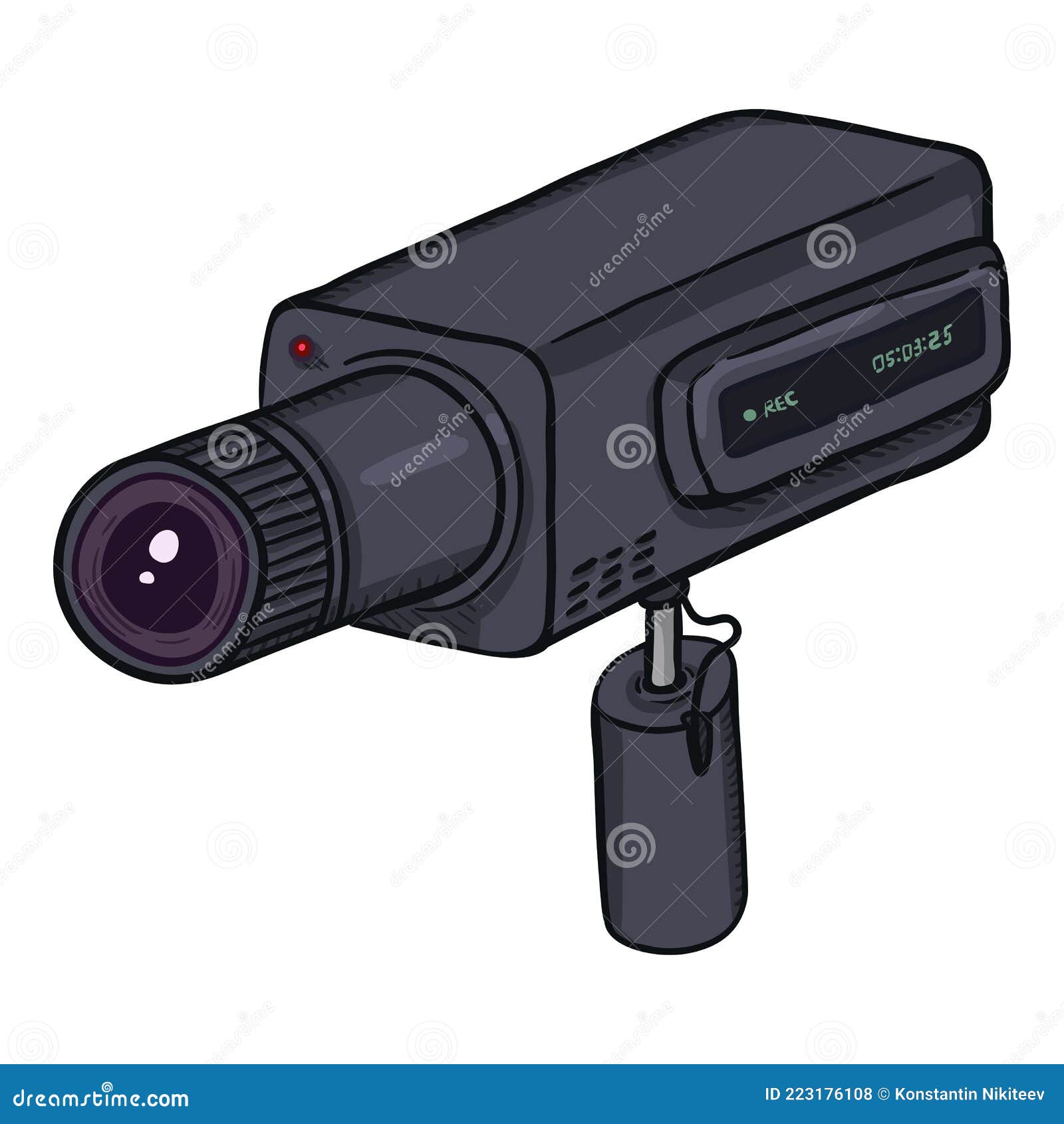CCTV Illustration. Vector Cartoon Security Camera Stock Vector ...