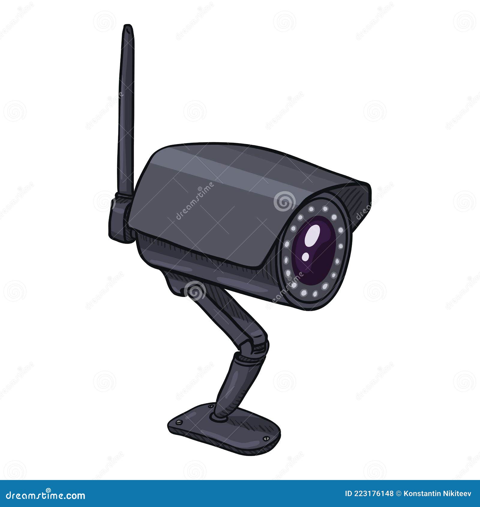 CCTV Illustration. Vector Cartoon Security Camera Stock Vector ...