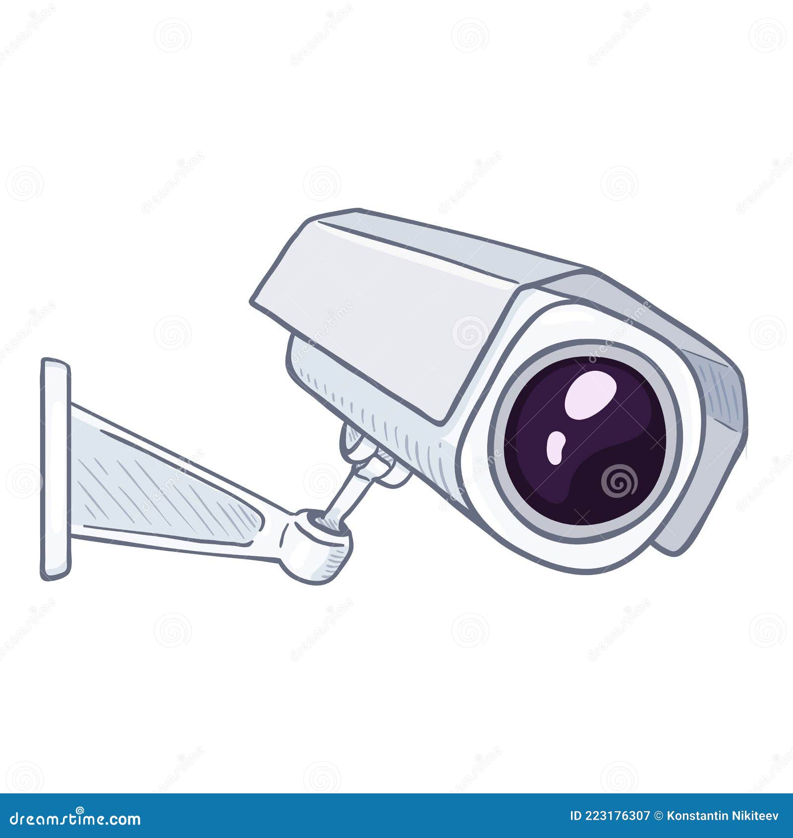 CCTV Illustration. Vector Cartoon Security Camera Stock Vector ...