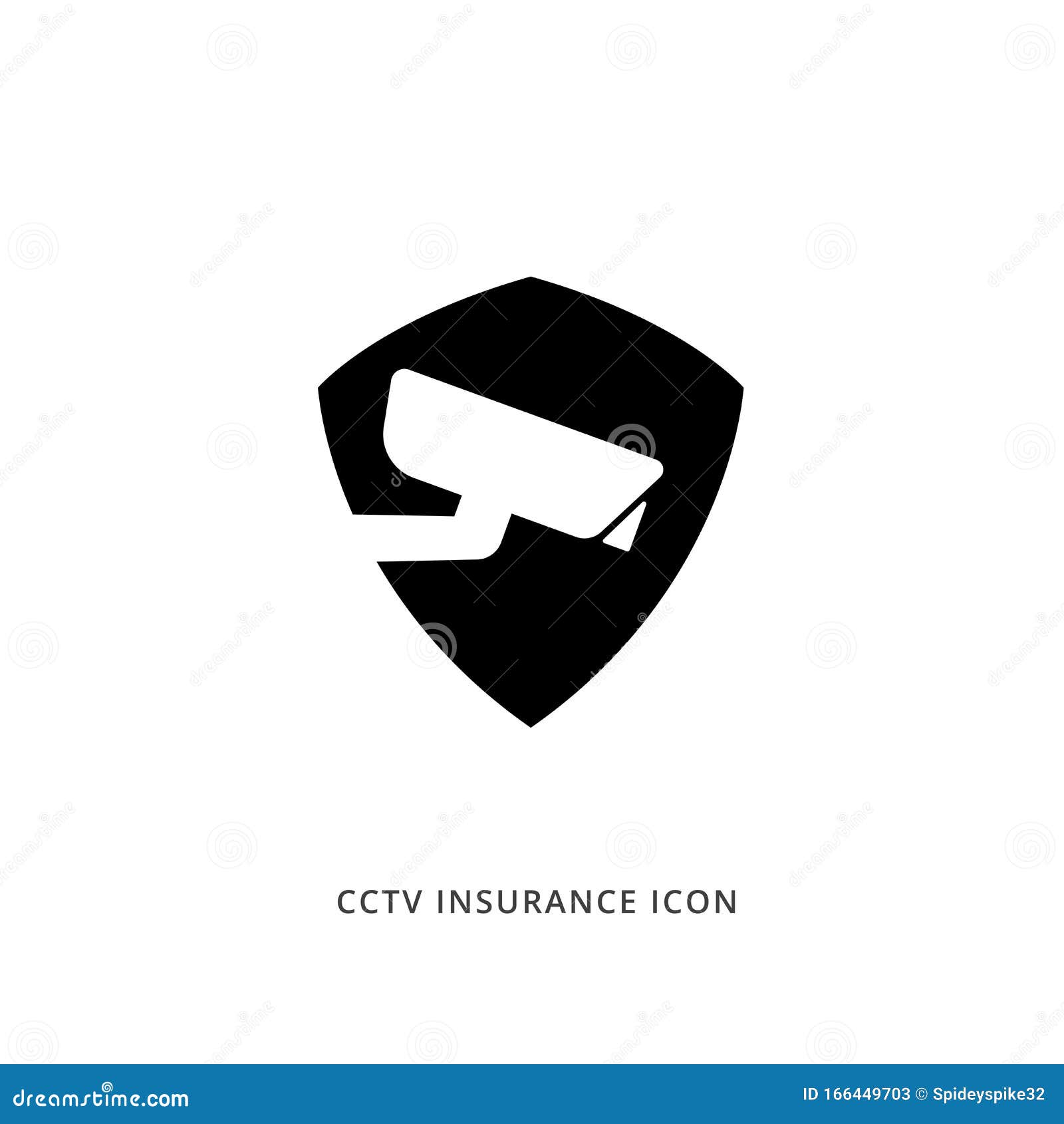 CCTV Inside a Shield Icon. Isolated Vector Illustration Stock ...