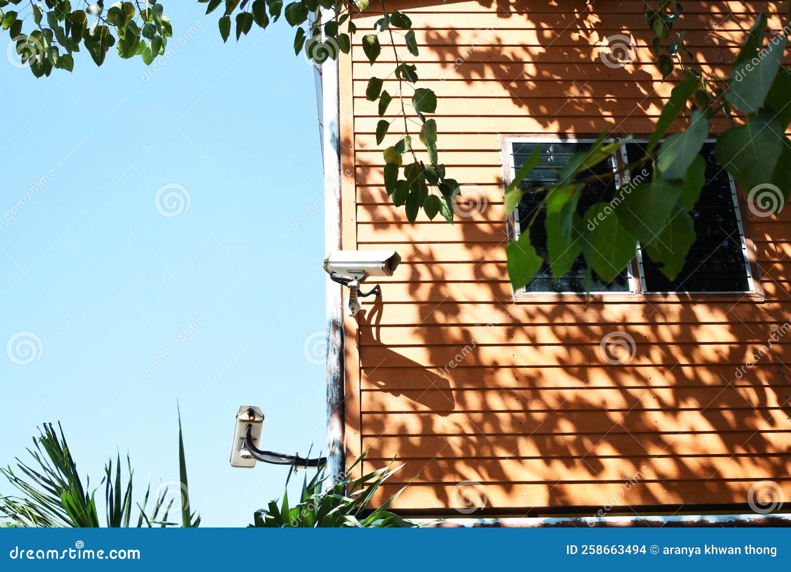 CCTV Installed Around the House To Prevent Theft, Security Concept ...