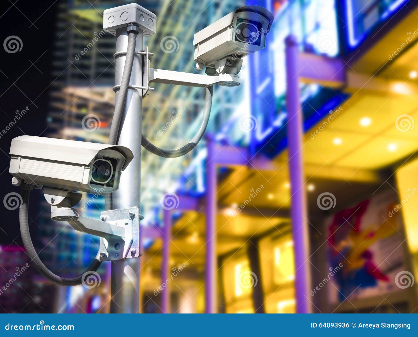 Cctv Installed Outdoor in Front of the Building Stock Photo - Image of ...