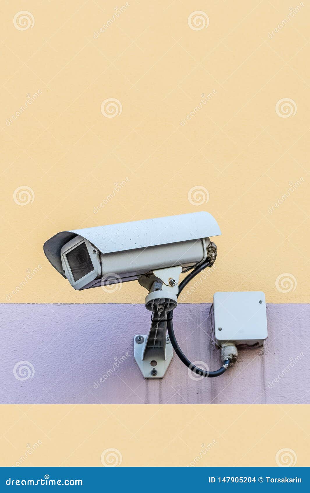 CCTV installed outside stock photo. Image of alertness - 147905204