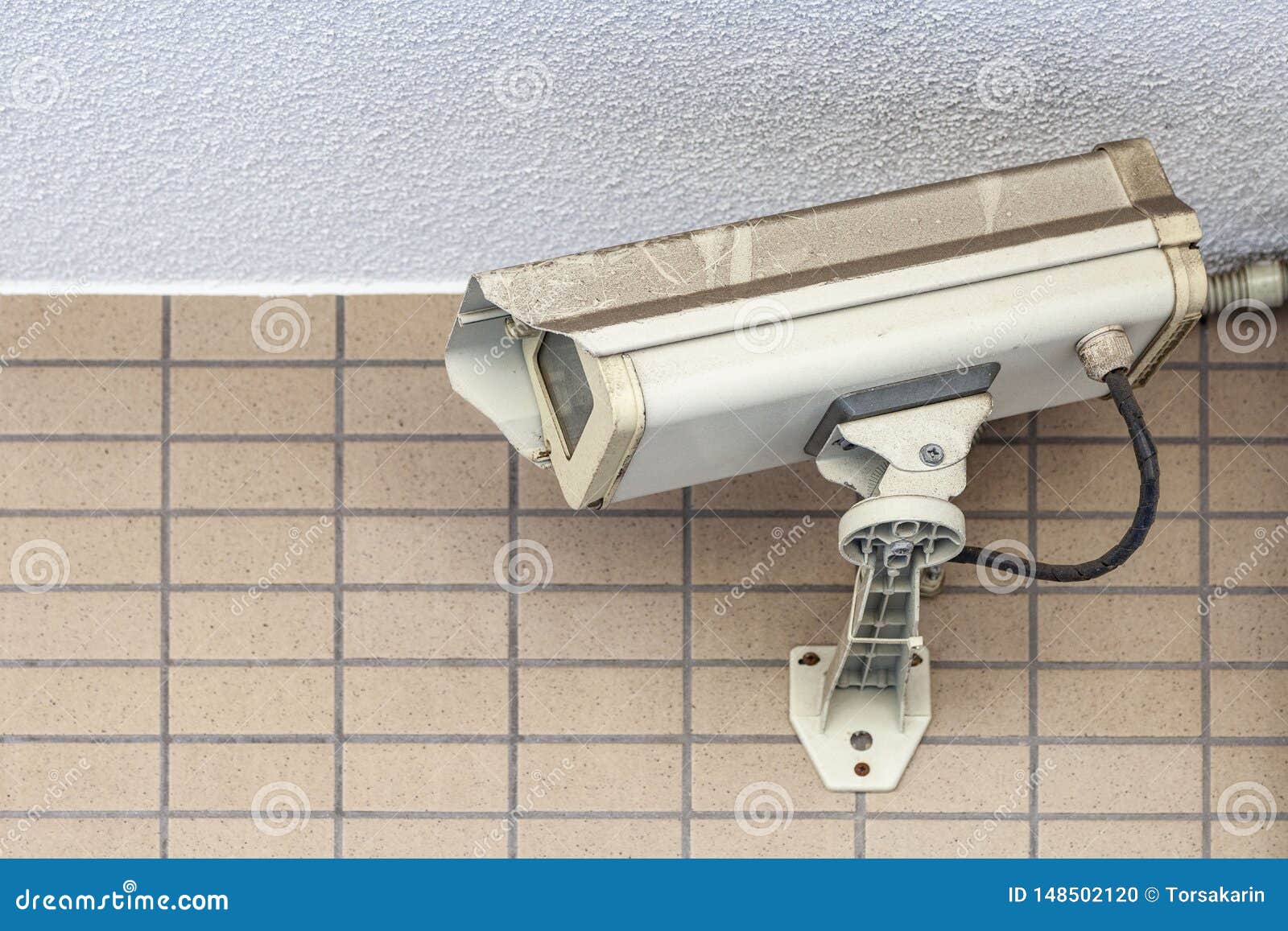 CCTV installed outside stock photo. Image of monitoring - 148502120