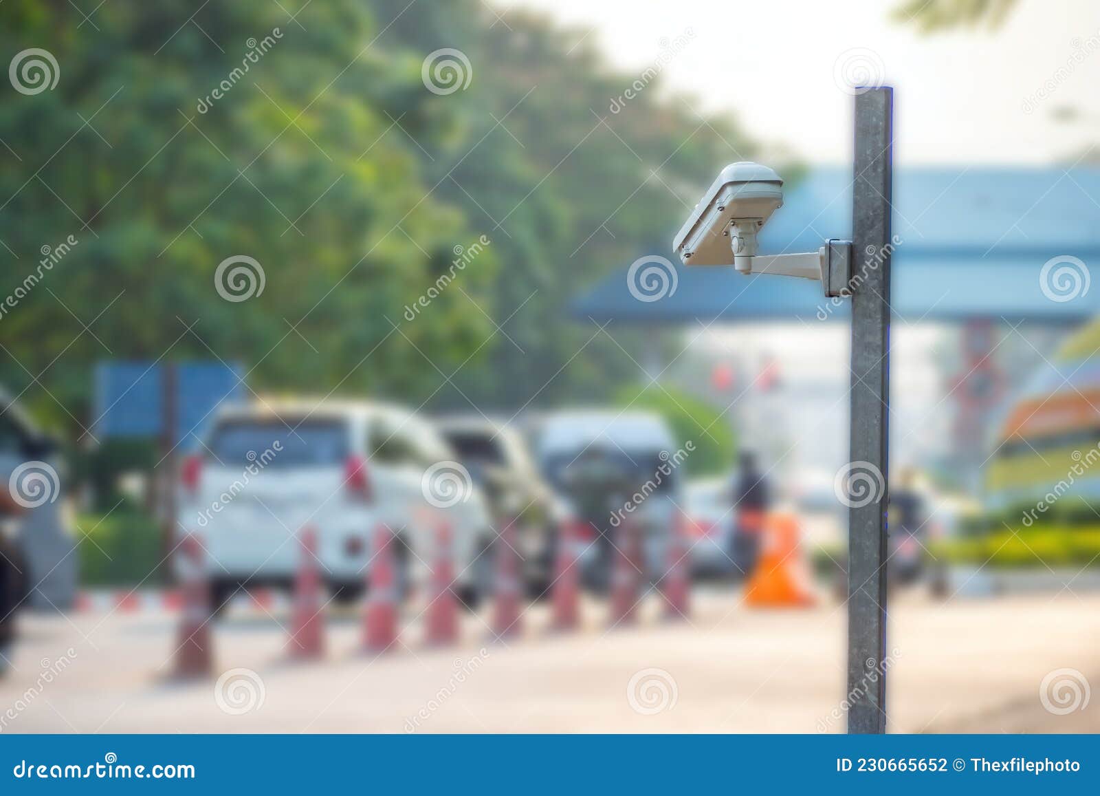 CCTV Installed on the Roadside Stock Photo - Image of building ...