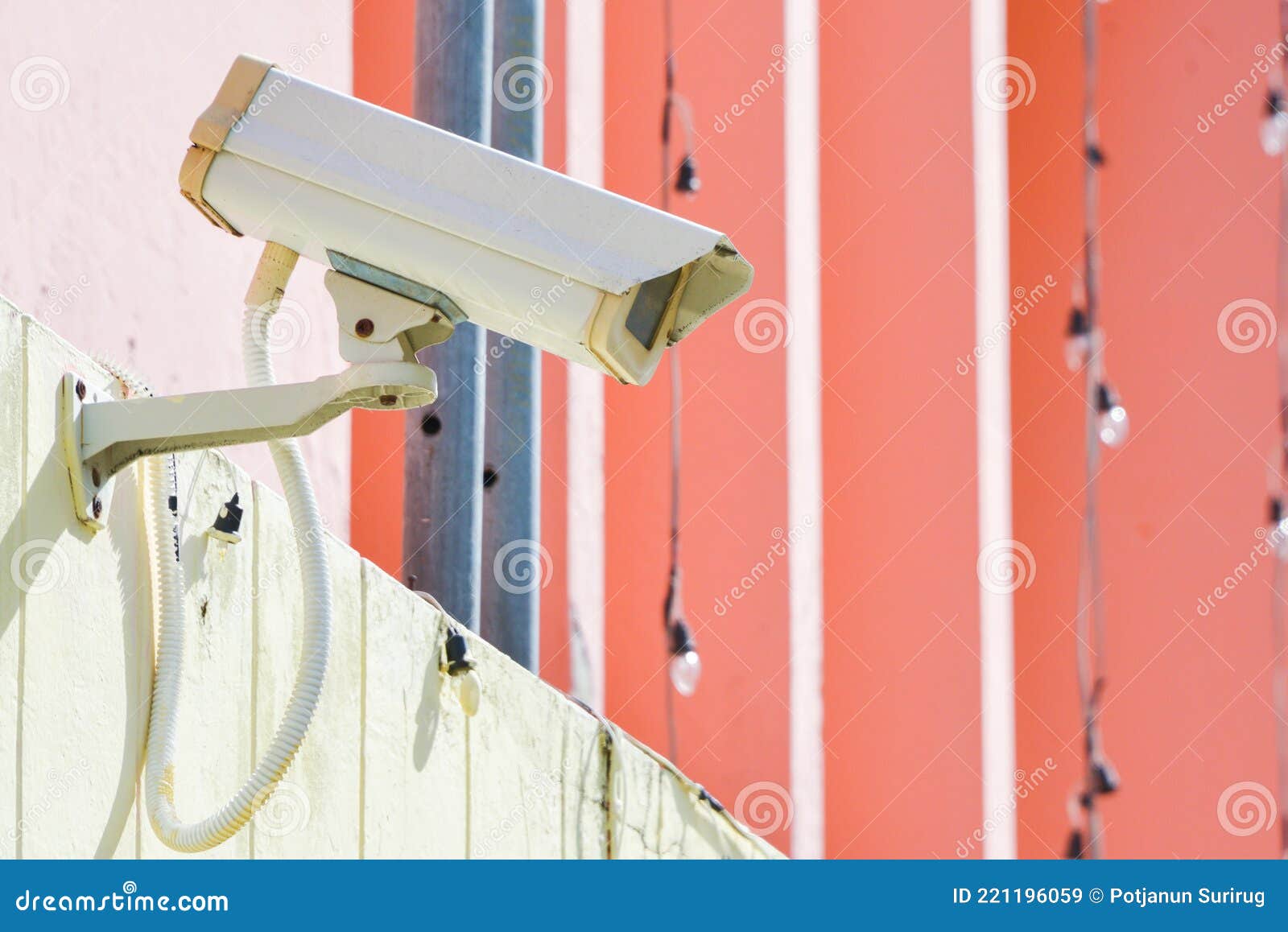 CCTV Is Installed On The Wall Royalty-Free Stock Photography ...
