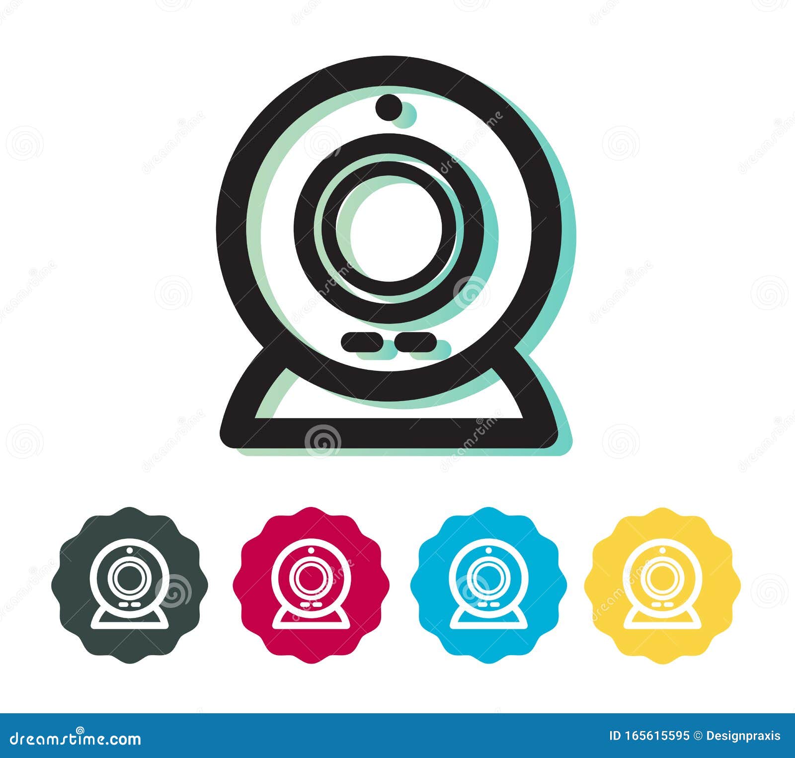 CCTV IP Camera Icon stock illustration. Illustration of camera - 165615595