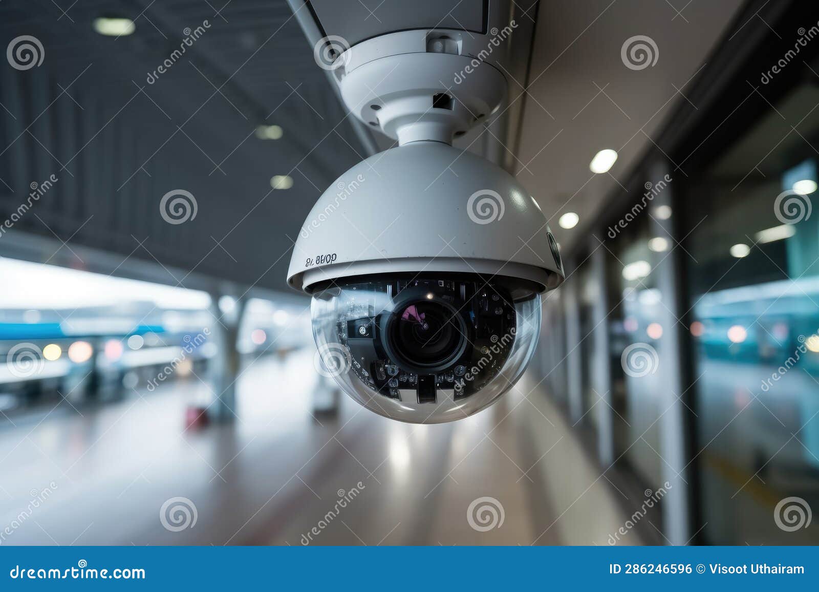 CCTV on Location Airport, Security Camera Stock Illustration ...