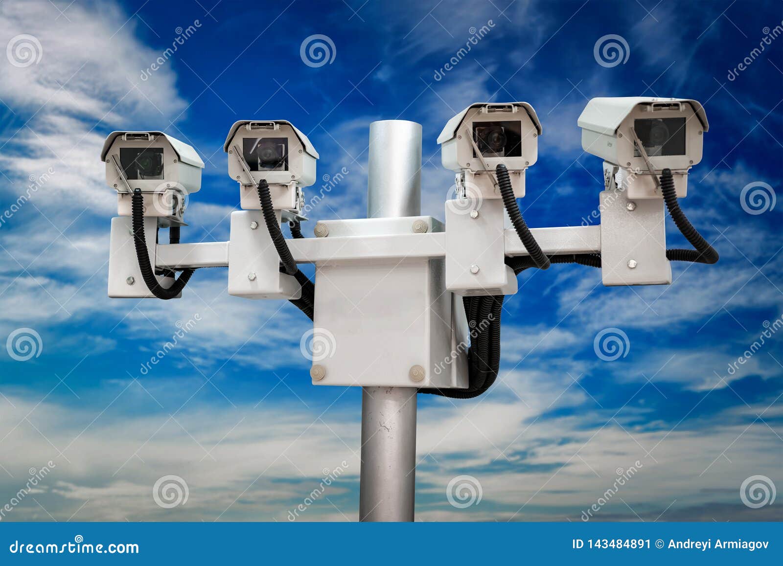 CCTV Monitoring Security Cameras Stock Image - Image of safety, complex ...